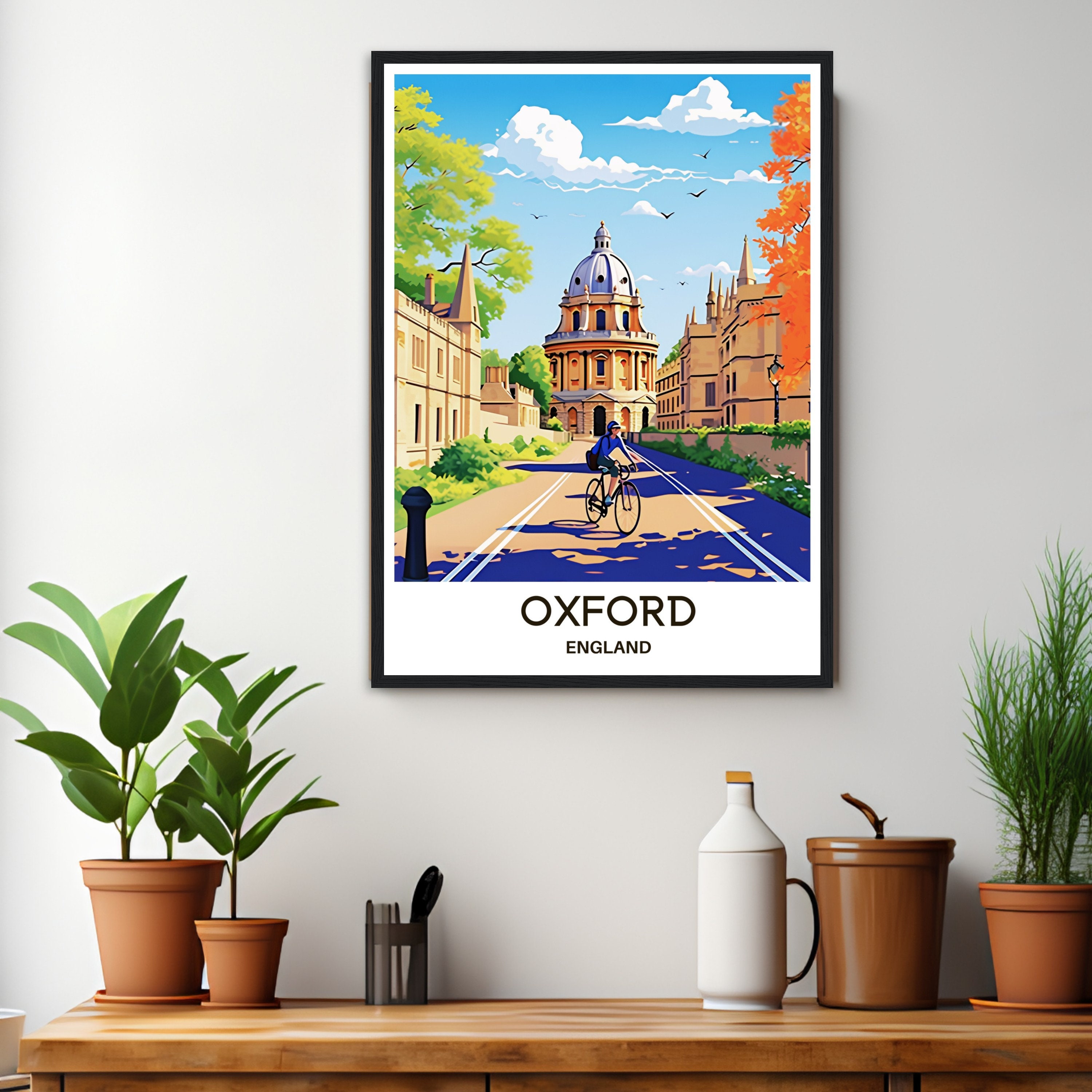 Oxford Travel Print Oxford Poster English Art Print England Lover Gift ...