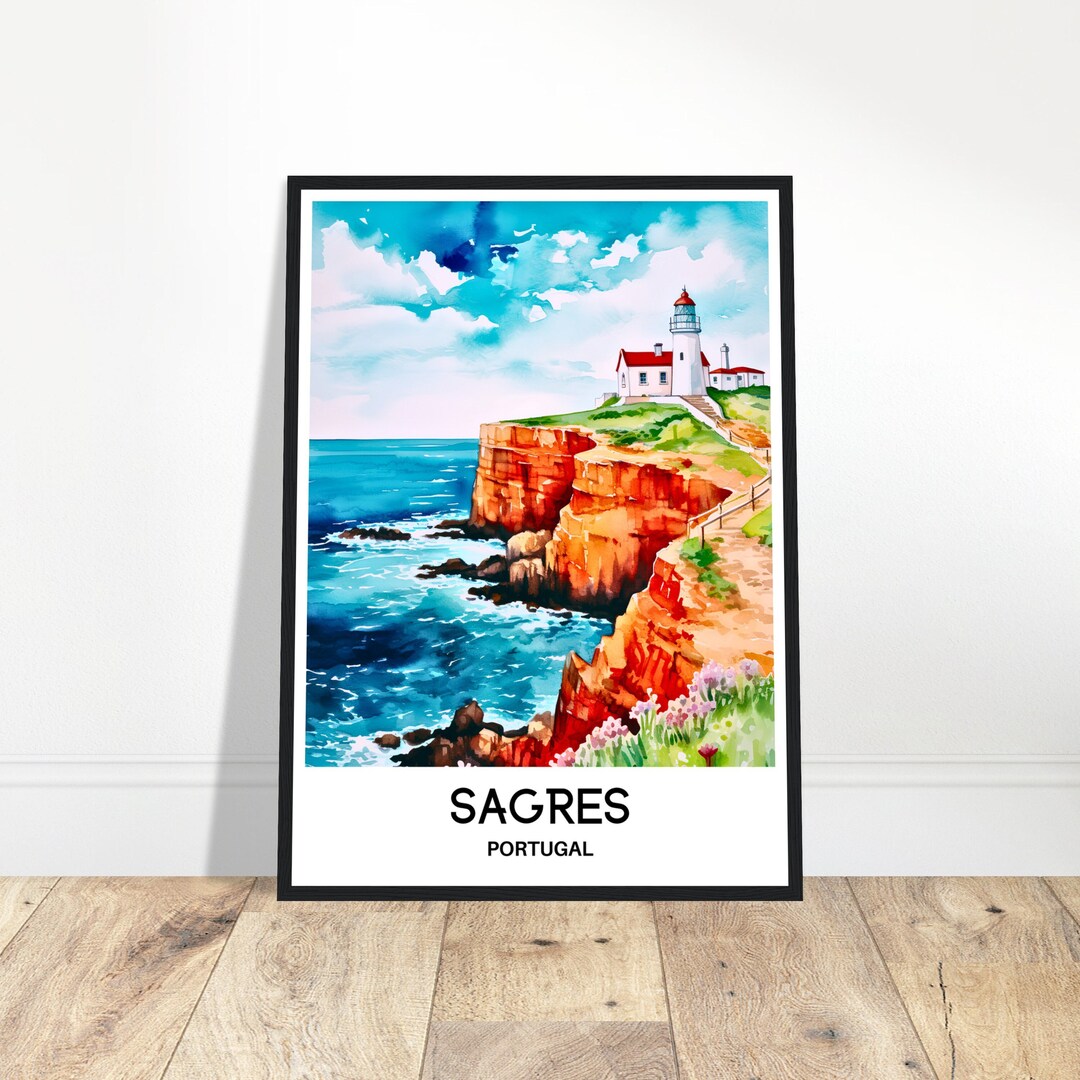 Sagres Watercolor Print Sagres Travel Poster Portuguese Art Print ...