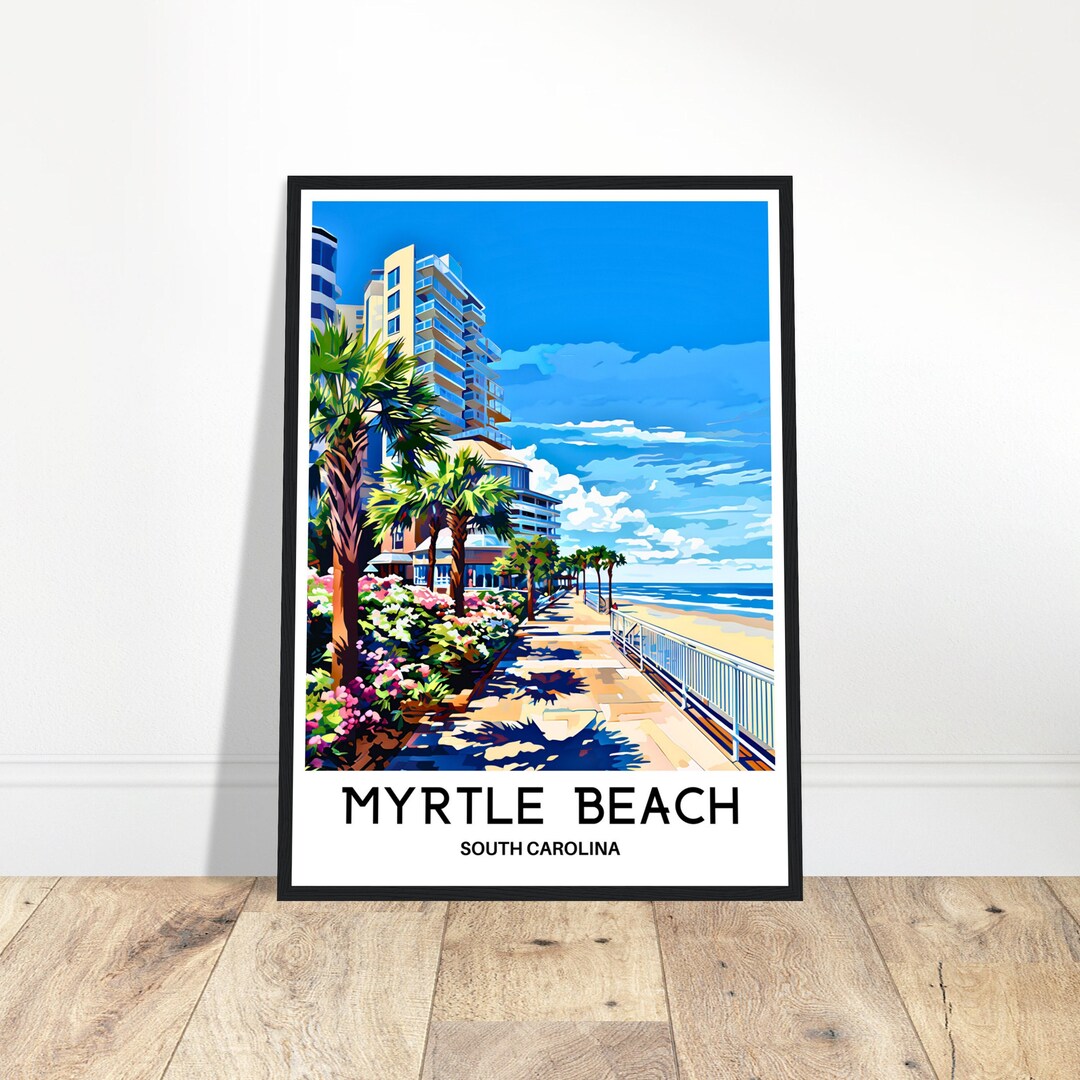 Myrtle Beach Travel Print Myrtle Beach Poster American Art Print ...