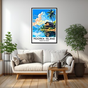 Moorea Island Travel Print Moorea Island Poster French Polynesia Art ...