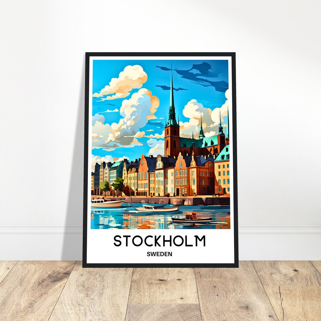Stockholm Travel Print Stockholm Poster Swedish Art Print Sweden Lover ...