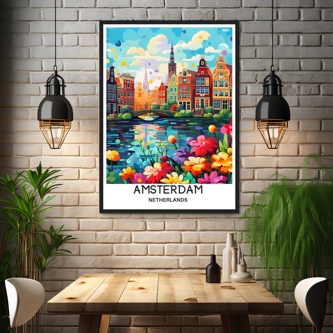 Amsterdam Poster Travel Amsterdam Print Amsterdam Wall Art Amsterdam ...