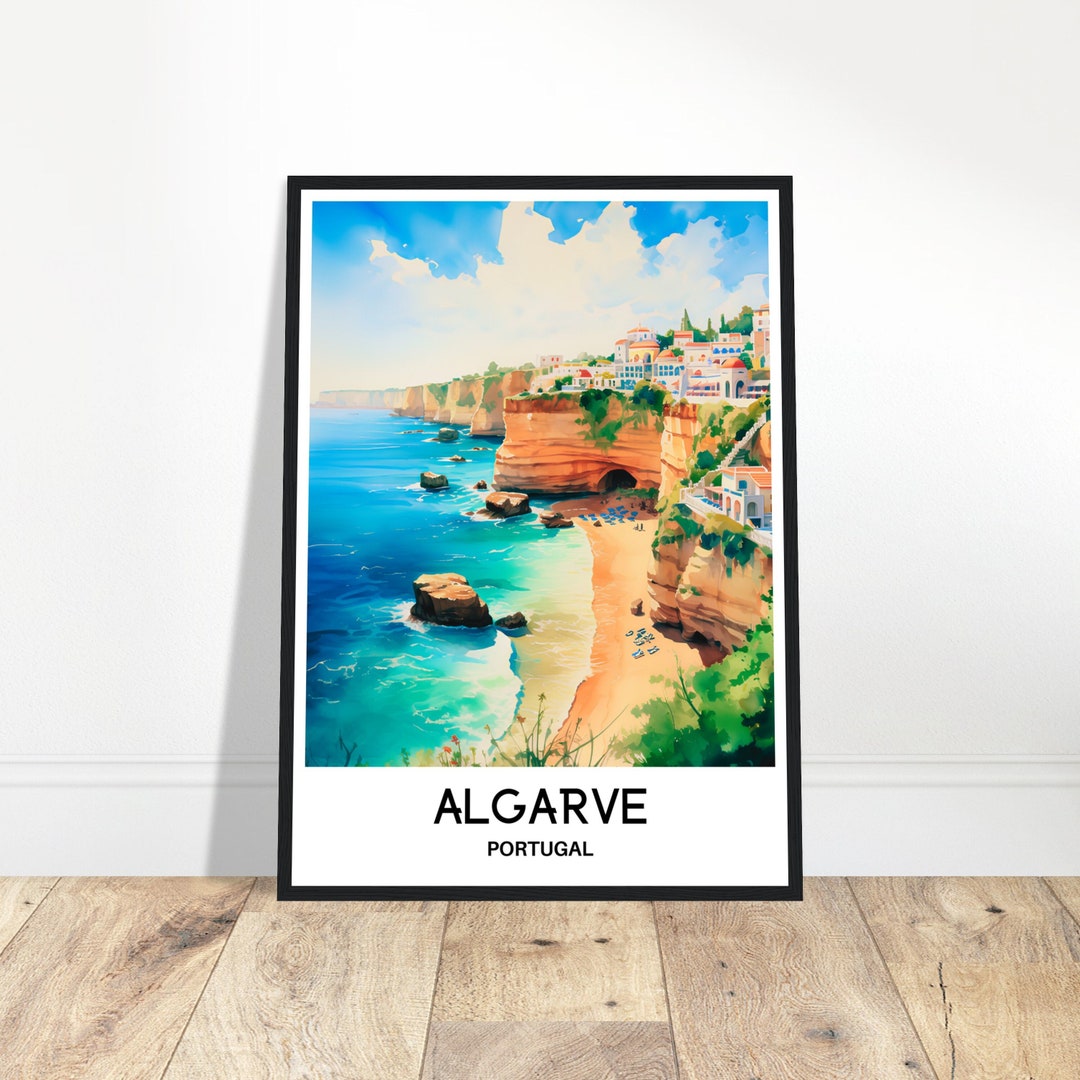Algarve Watercolor Print Algarve Travel Poster Portuguese Art Print ...