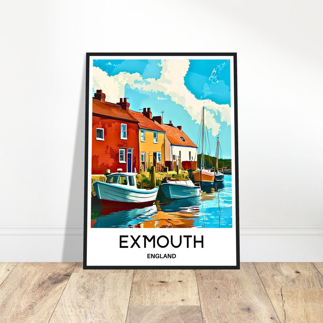 Exmouth Travel Print Exmouth Poster English Art Print England Lover ...