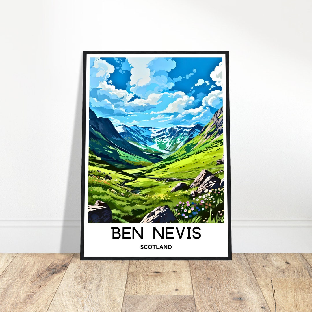 Ben Nevis Travel Print Ben Nevis Poster Scottish Art Print Scotland ...