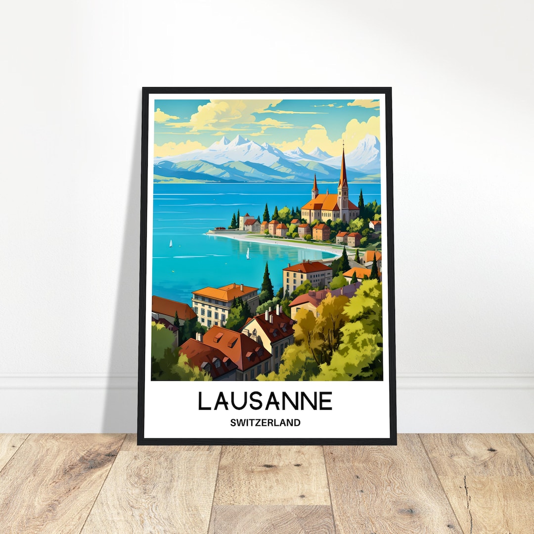 Lausanne Travel Print Lausanne Poster Swiss Art Print Switzerland Lover ...
