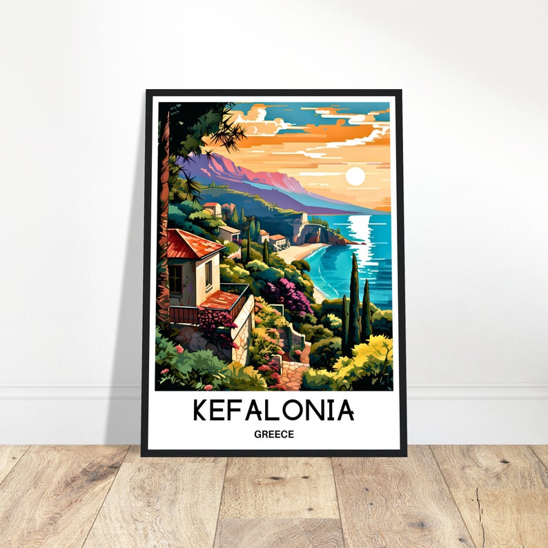 Kefalonia Travel Print Kefalonia Poster Greek Art Print Greece Lover ...