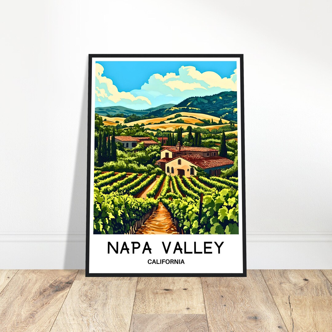 Napa Valley Travel Print Napa Valley Poster American Art Print ...