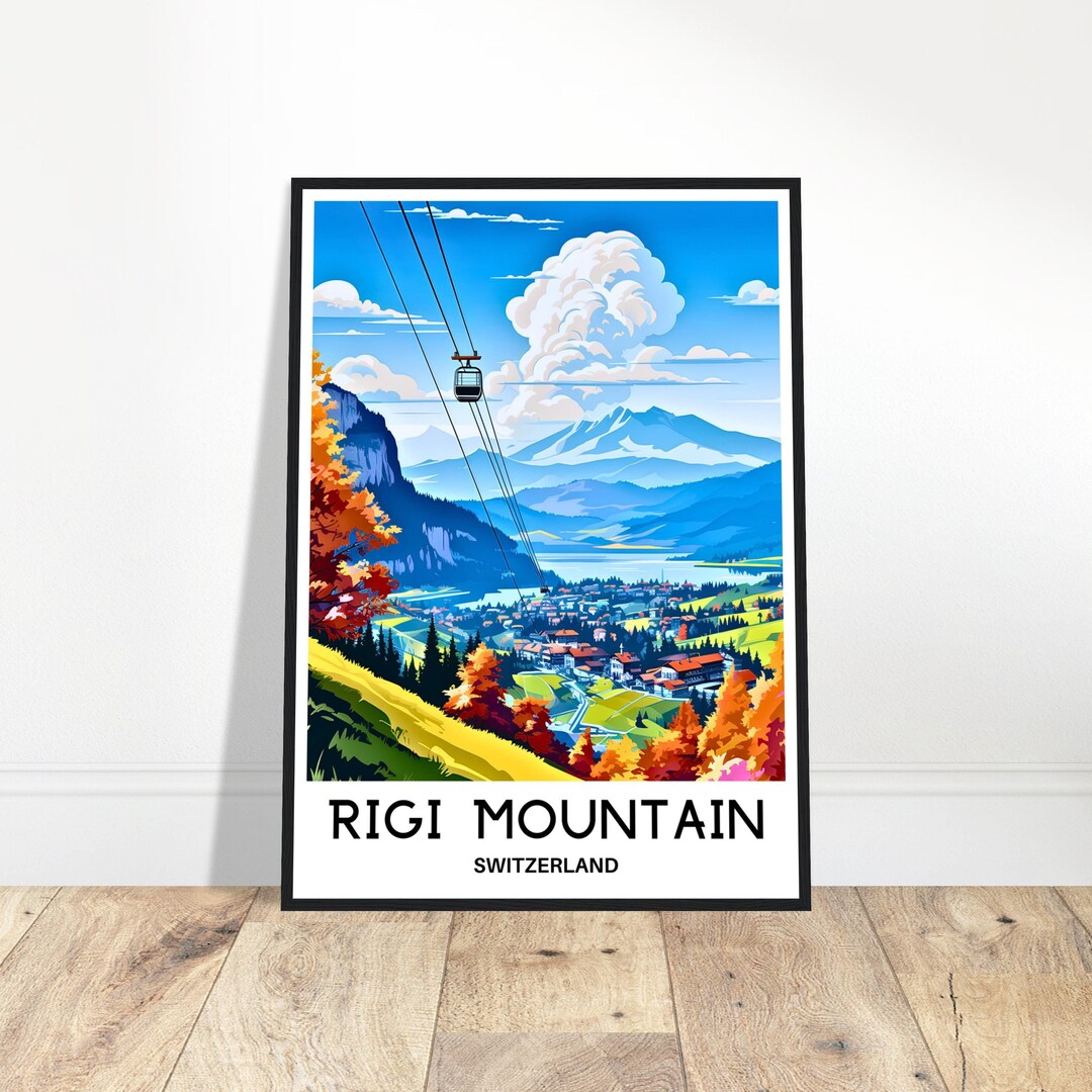 Rigi Berg Reise Druck Rigi Berg Poster Schweizer Kunstdruck Schweiz ...