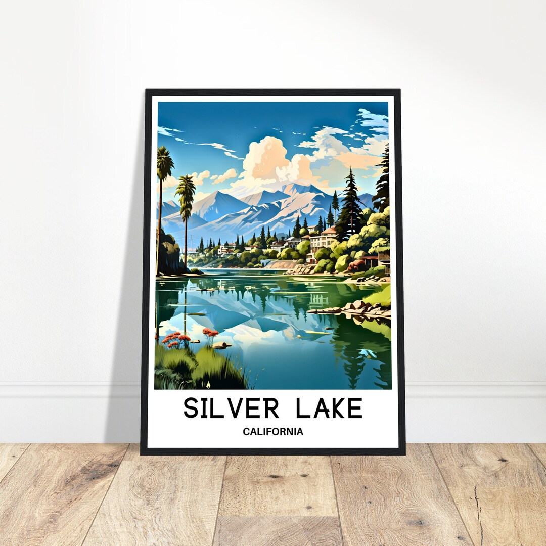 Silver Lake Travel Print Silver Lake Poster American Art Print ...