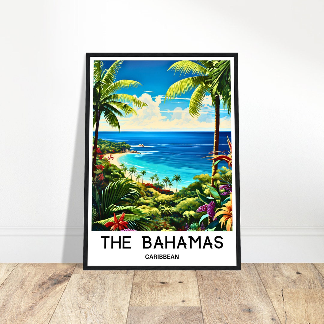 Bahamas Travel Print Bahamas Poster Caribbean Art Print Caribbean Lover ...
