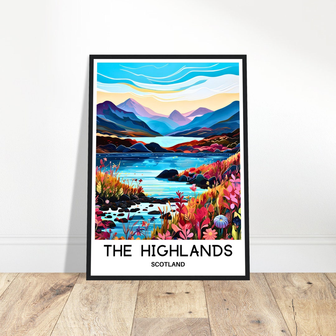 Scottish Highlands Travel Print Highlands Poster Scottish Art Print ...