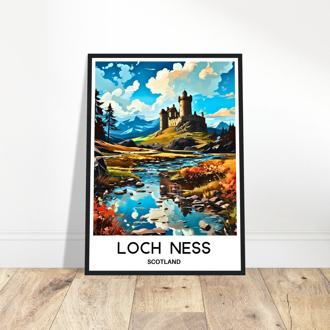 Loch Ness Travel Print Loch Ness Poster Scottish Art Print Scotland ...