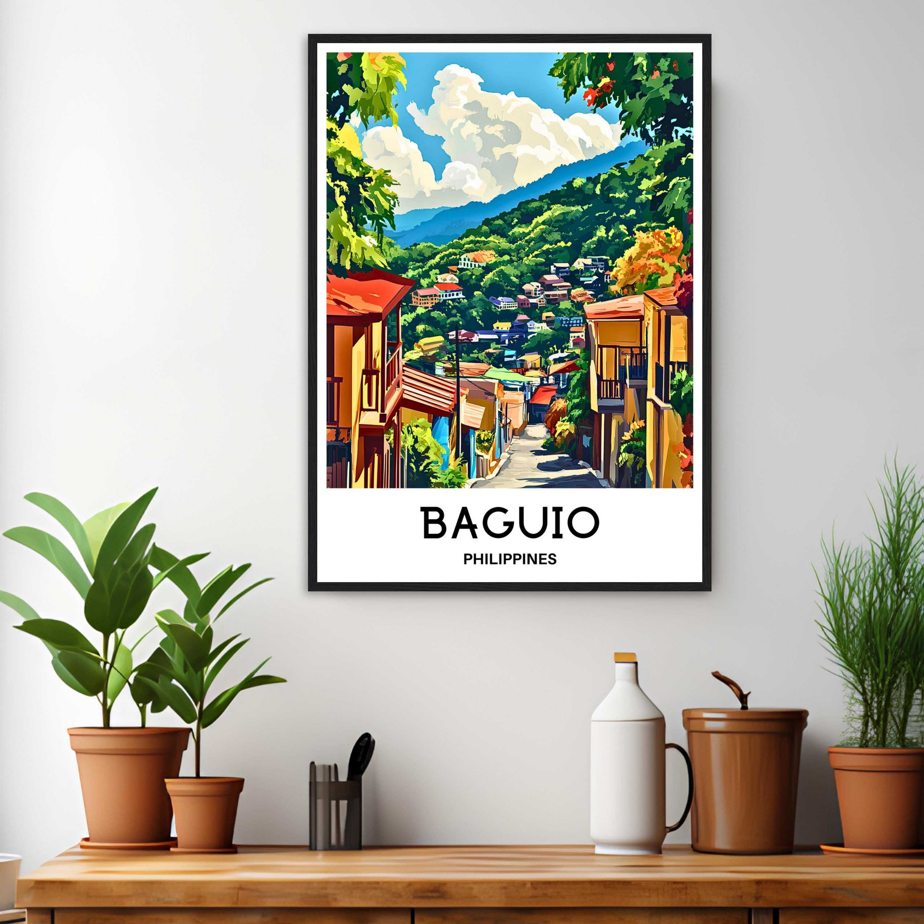 Baguio Travel Print Baguio City Poster Philippines Art Print ...
