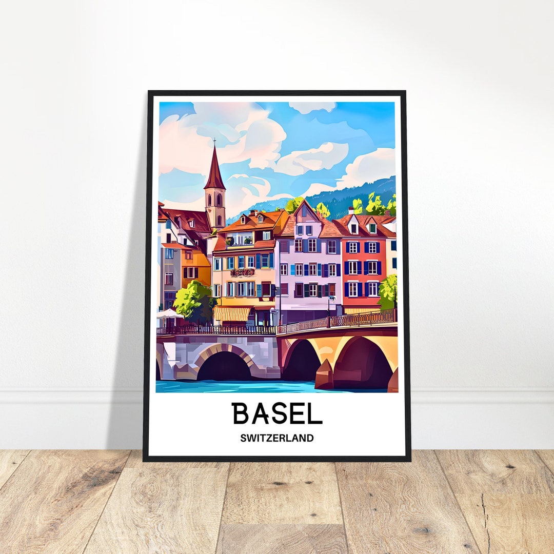 Basel Travel Print Basel Poster Swiss Art Print Switzerland Lover Gift ...