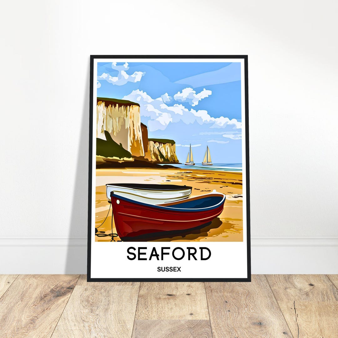 Seaford Travel Print Sussex Poster English Art Print England Lover Gift ...