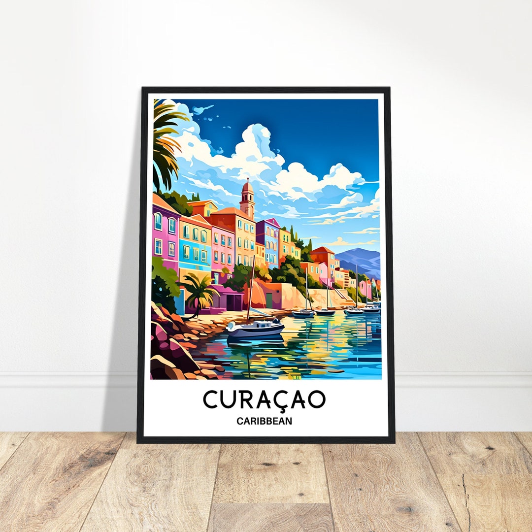 Curacao Travel Print Curacao Poster Caribbean Art Print Caribbean Lover ...