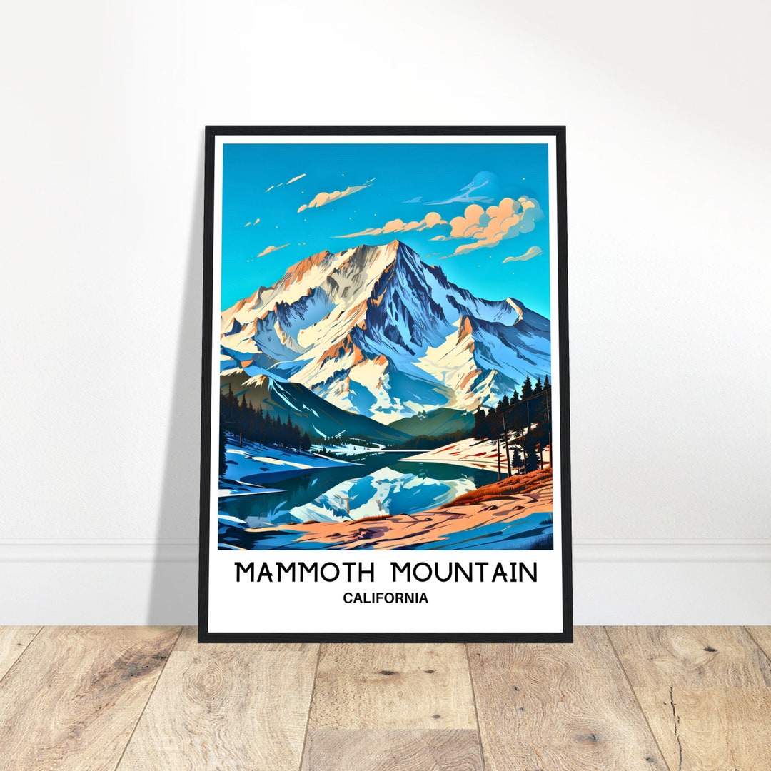 Mammoth Mountain Travel Print Mammoth Mountain Poster American Art ...