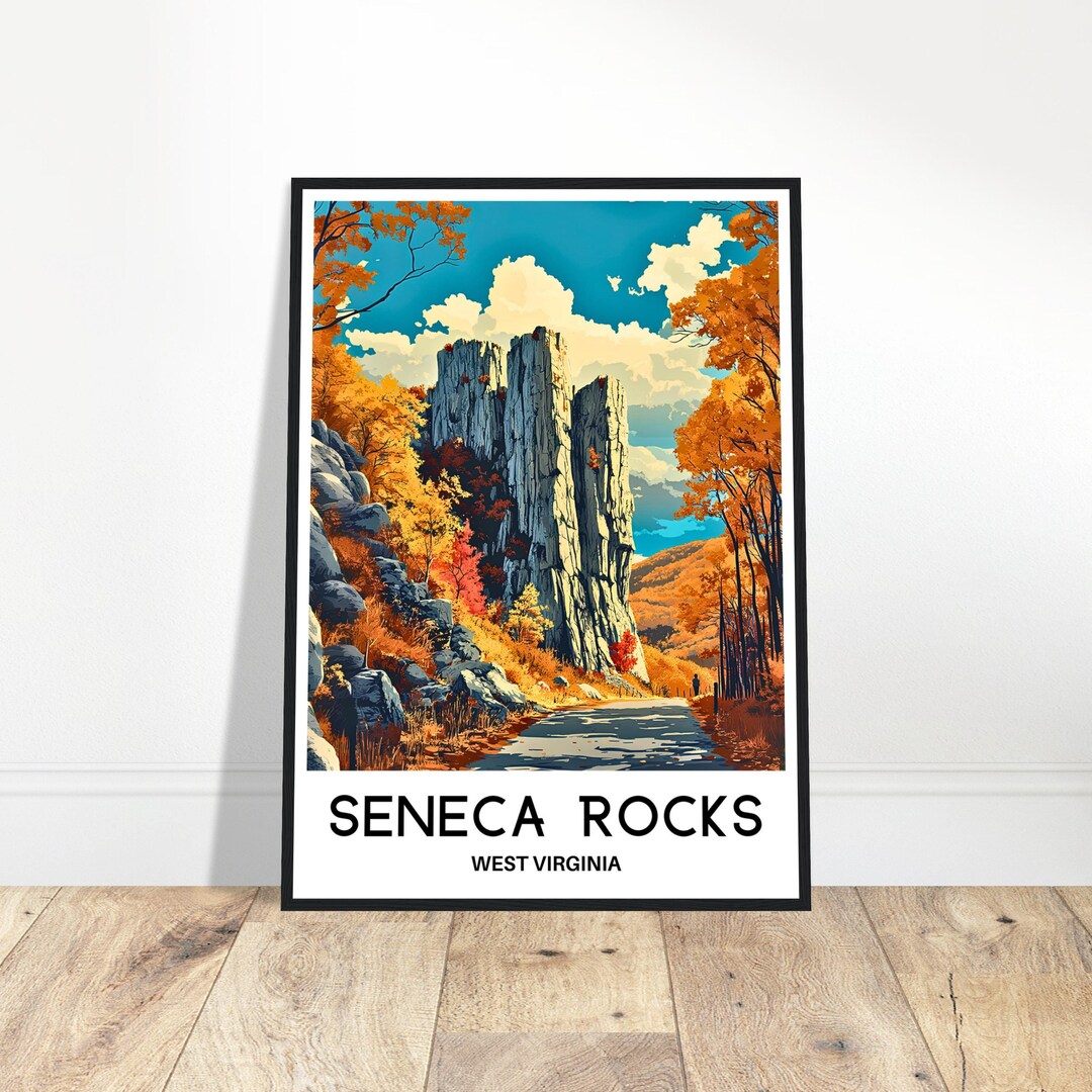 Seneca Rocks Travel Print Seneca Rocks Poster American Art Print West ...