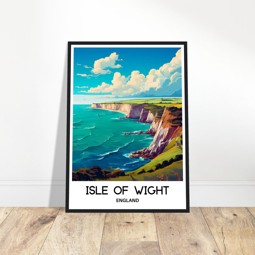 Isle of Wight Travel Print Isle of Wight Poster English Art Print ...