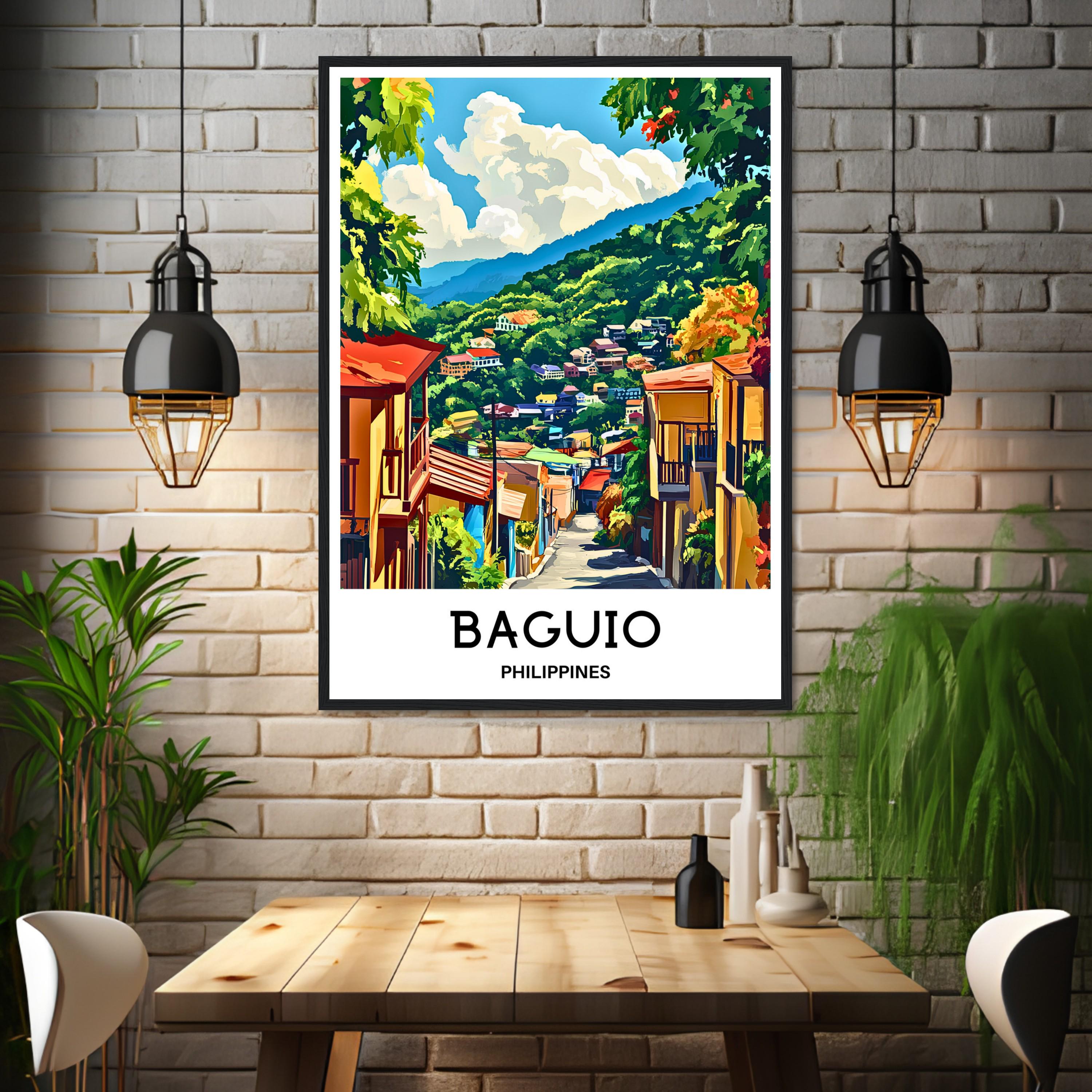 Baguio Travel Print Baguio City Poster Philippines Art Print ...