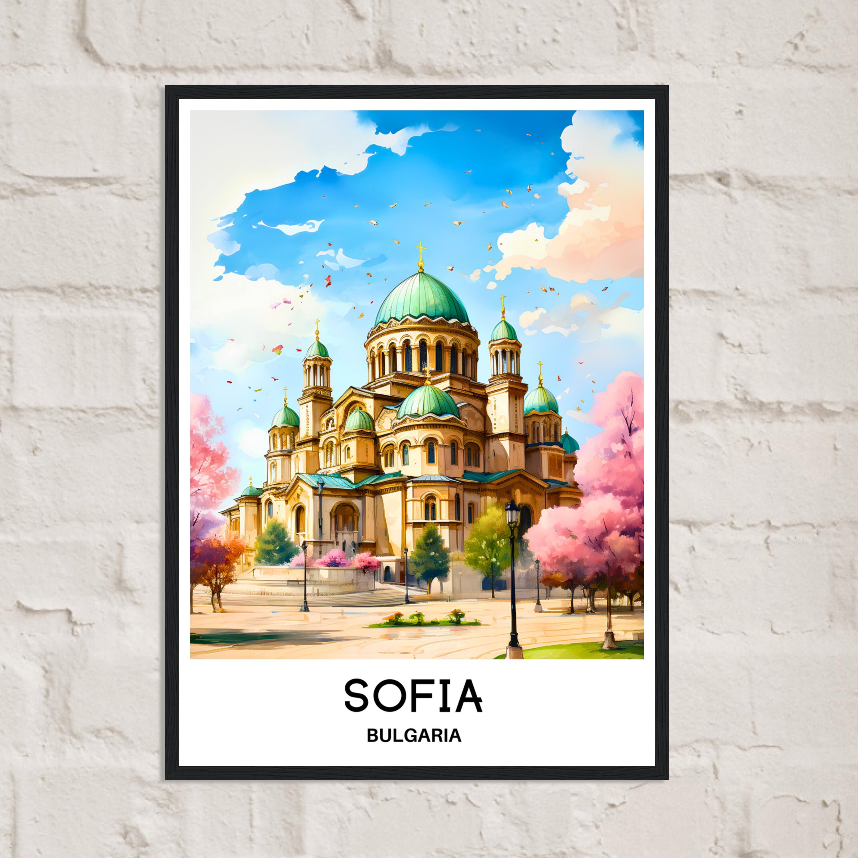 Sofia Watercolor Print Sofia Travel Poster Bulgarian Art Print Bulgaria ...