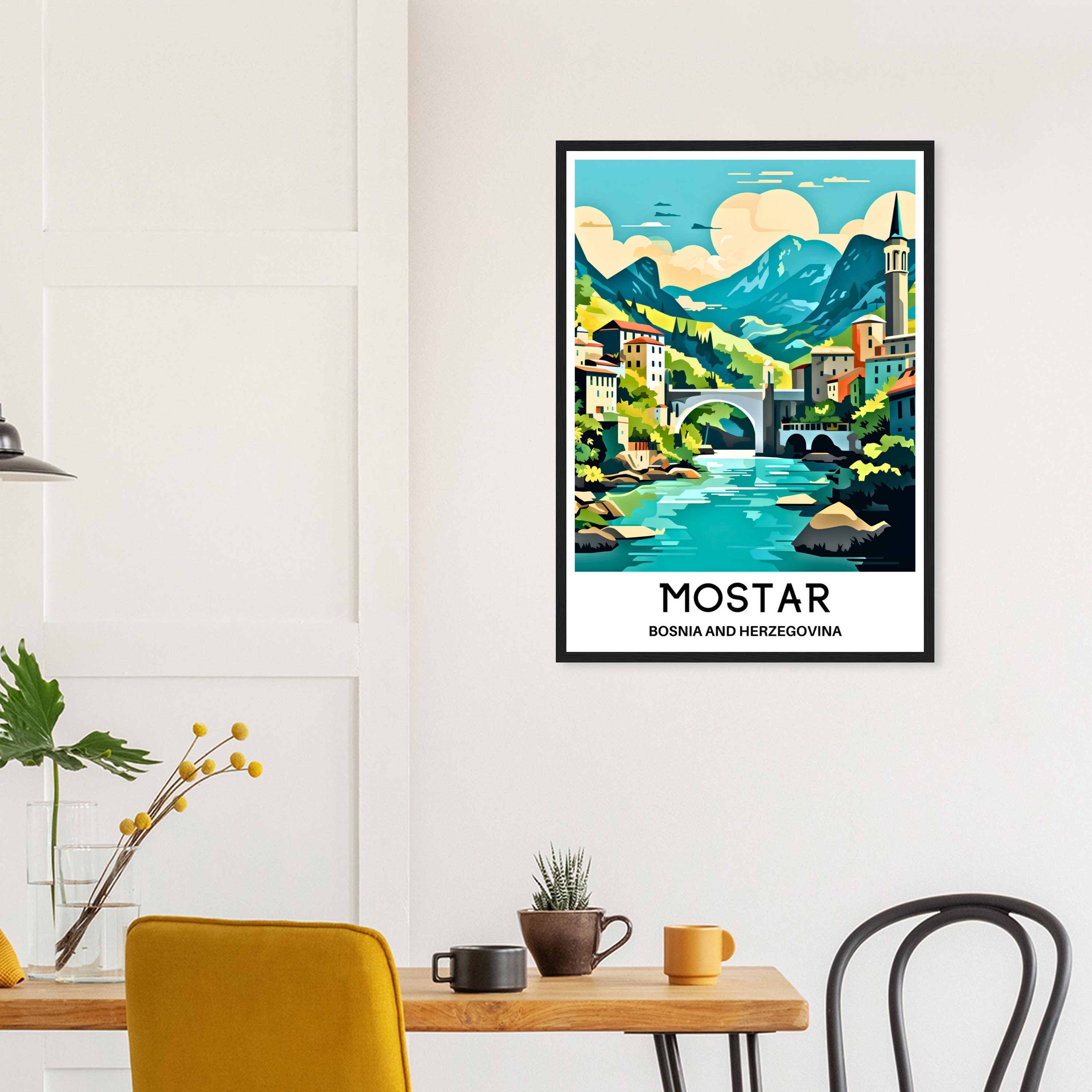 Mostar Travel Poster Mostar Travel Print Mostar Bosnia Print Mostar Art ...