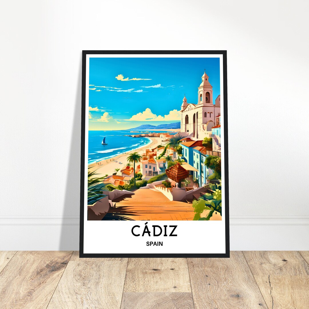 Cadiz Travel Print Cadiz Poster Spanish Art Print Spain Lover Gift Wall ...