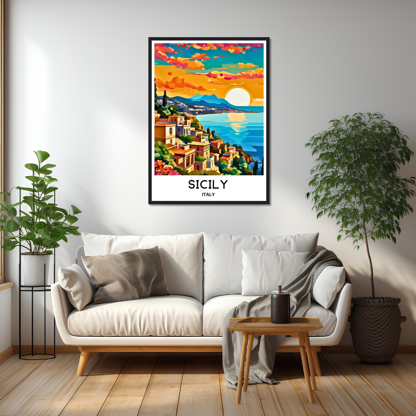 Sicily Travel Poster Sicily Travel Print Sicily Italy Travel Print ...