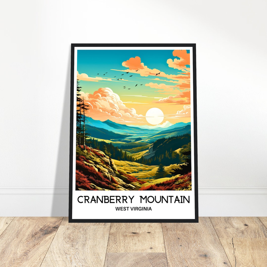 Cranberry Mountain Travel Print Cranberry Mountain Poster American Art ...