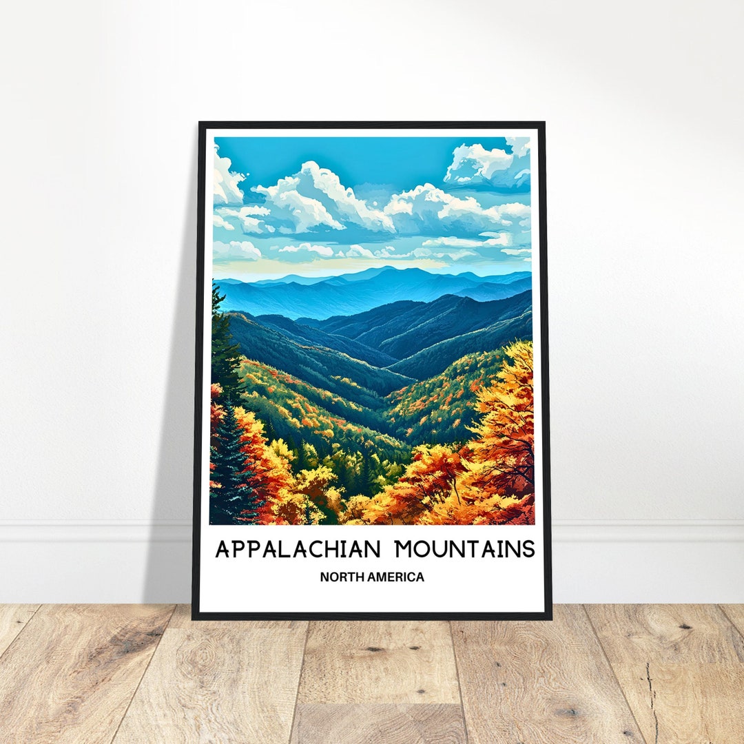 Appalachian Mountains Travel Print Appalachian Mountains Poster ...
