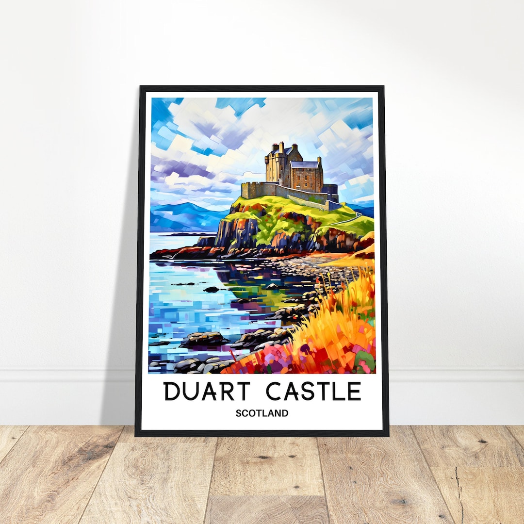 Duart Castle Travel Print Duart Castle Poster Scottish Art Print ...