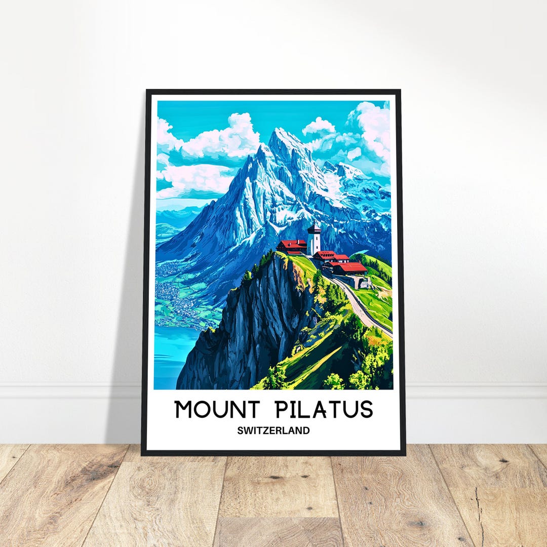 Mount Pilatus Travel Print Mountain Pilatus Poster Swiss Art Print ...