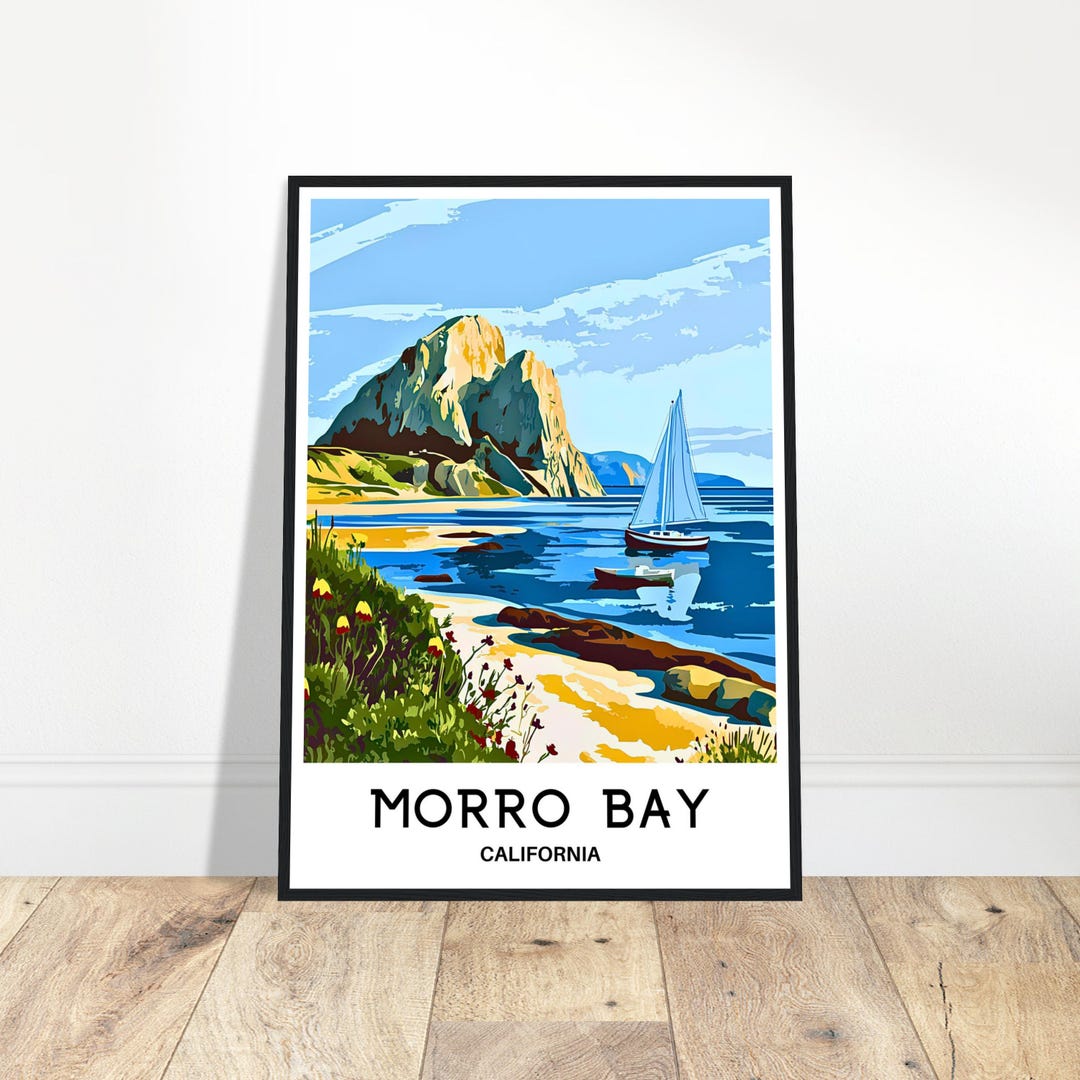 Morro Bay Travel Print Morro Bay Poster American Art Print California ...