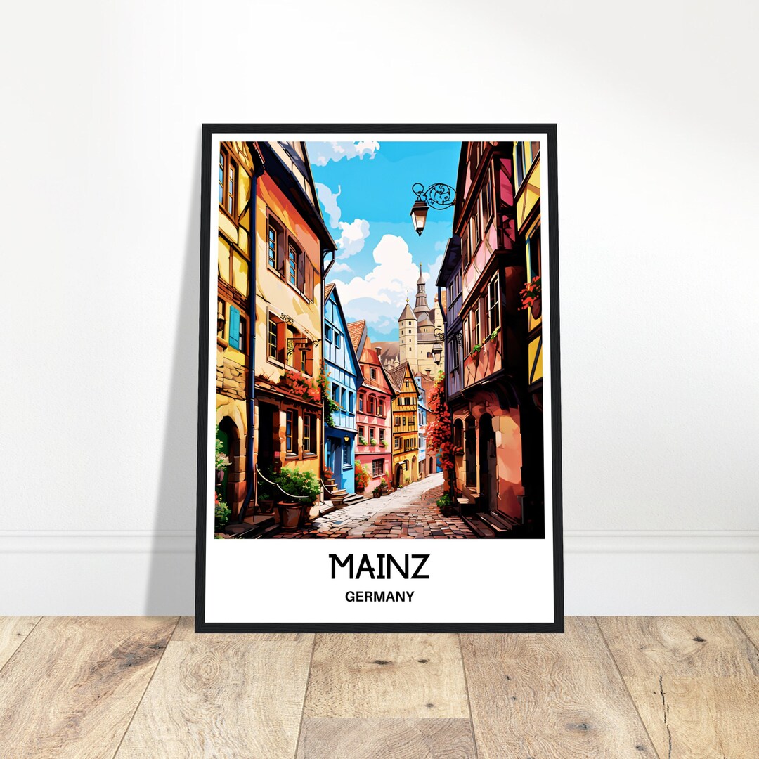 Mainz Travel Print Mainz Poster German Art Print Germany Lover - Etsy