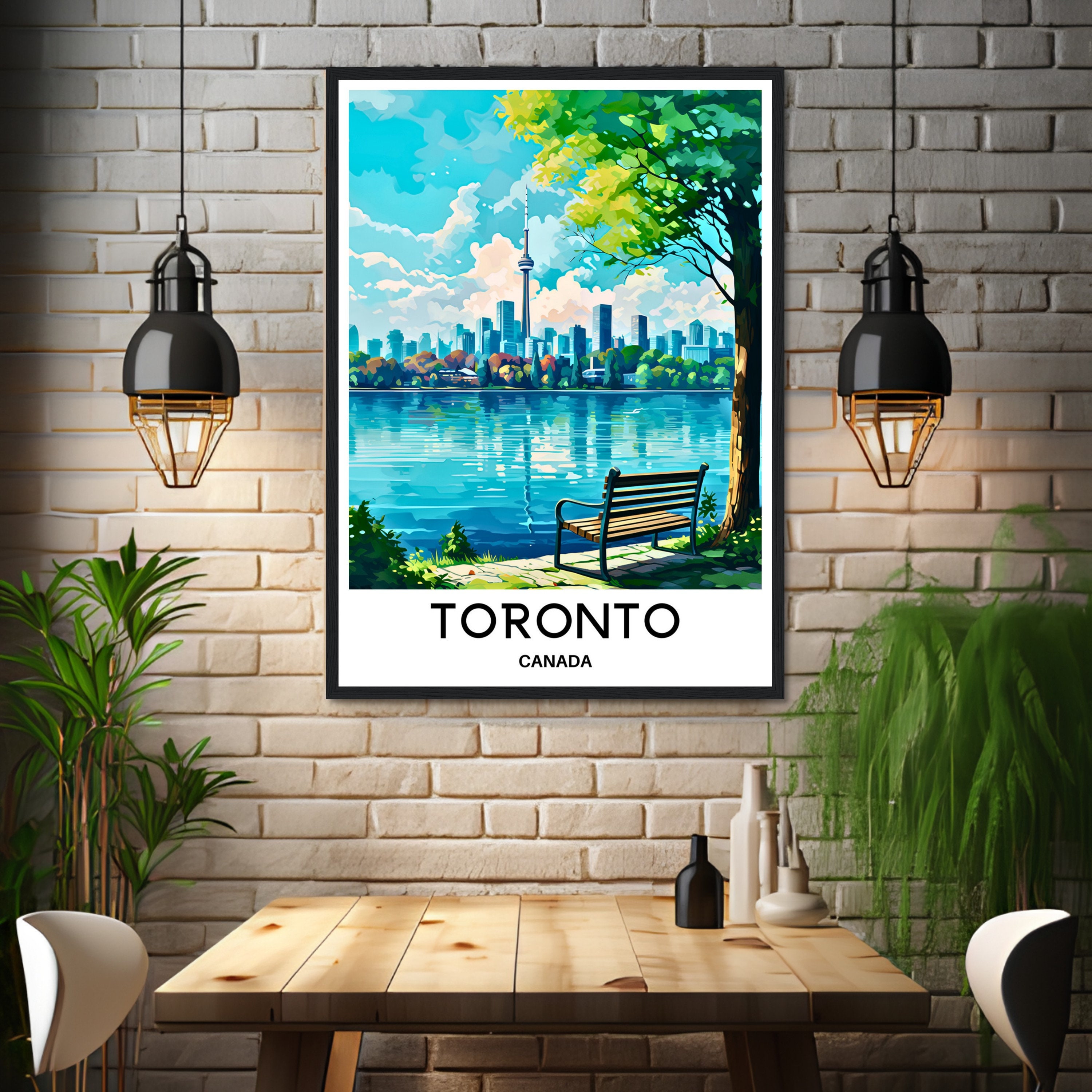 Toronto Reise-Druck Toronto Poster Kanadische Kunst Druck Kanada ...