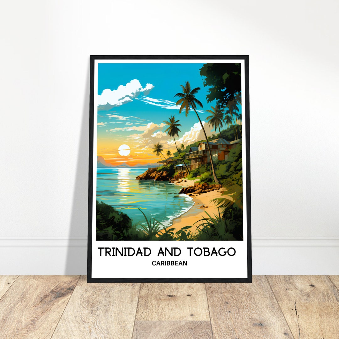 Trinidad and Tobago Travel Print Trinidad and Tobago Poster Caribbean ...
