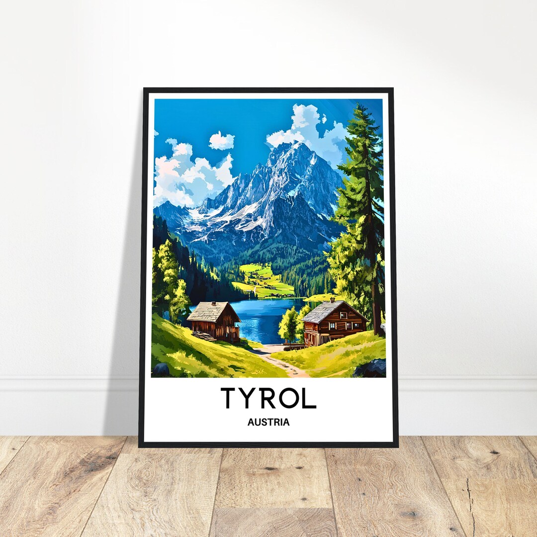 Tyrol Travel Print Austria Poster Austrian Art Print Traveler Gift for ...