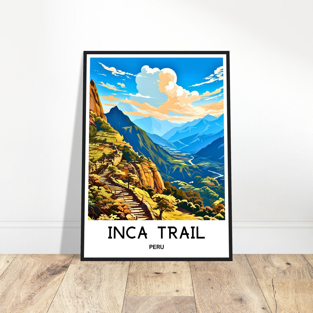 Inca Trail Travel Print Inca Trail Poster Peruvian Art Print Peru Lover ...
