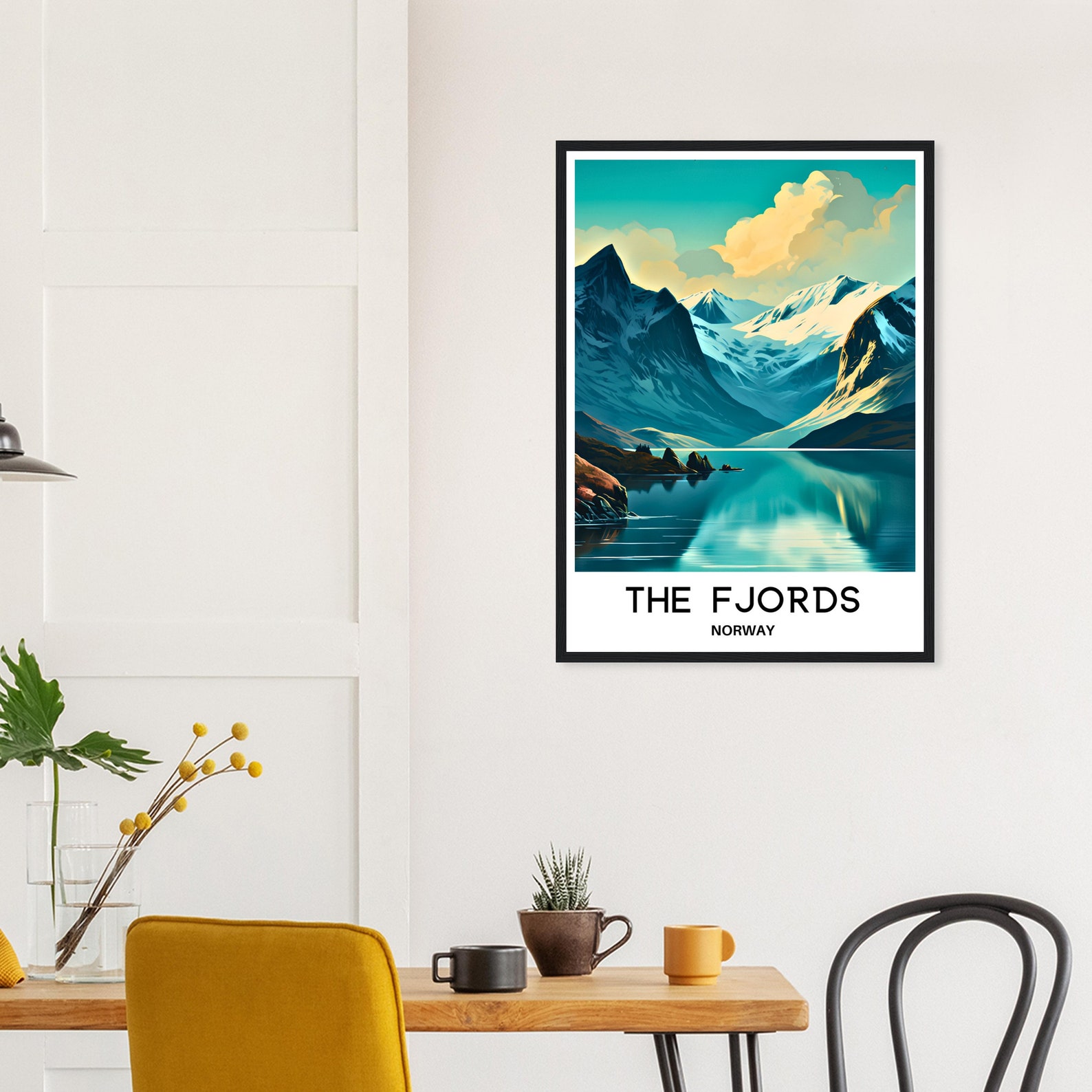 The Fjords Travel Poster Fjords Travel Print Fjords Wall Art Fjords ...