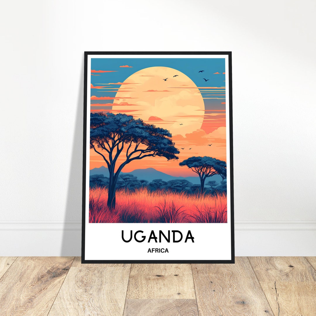 Uganda Travel Print Uganda Poster African Art Print Africa Lover Gift ...