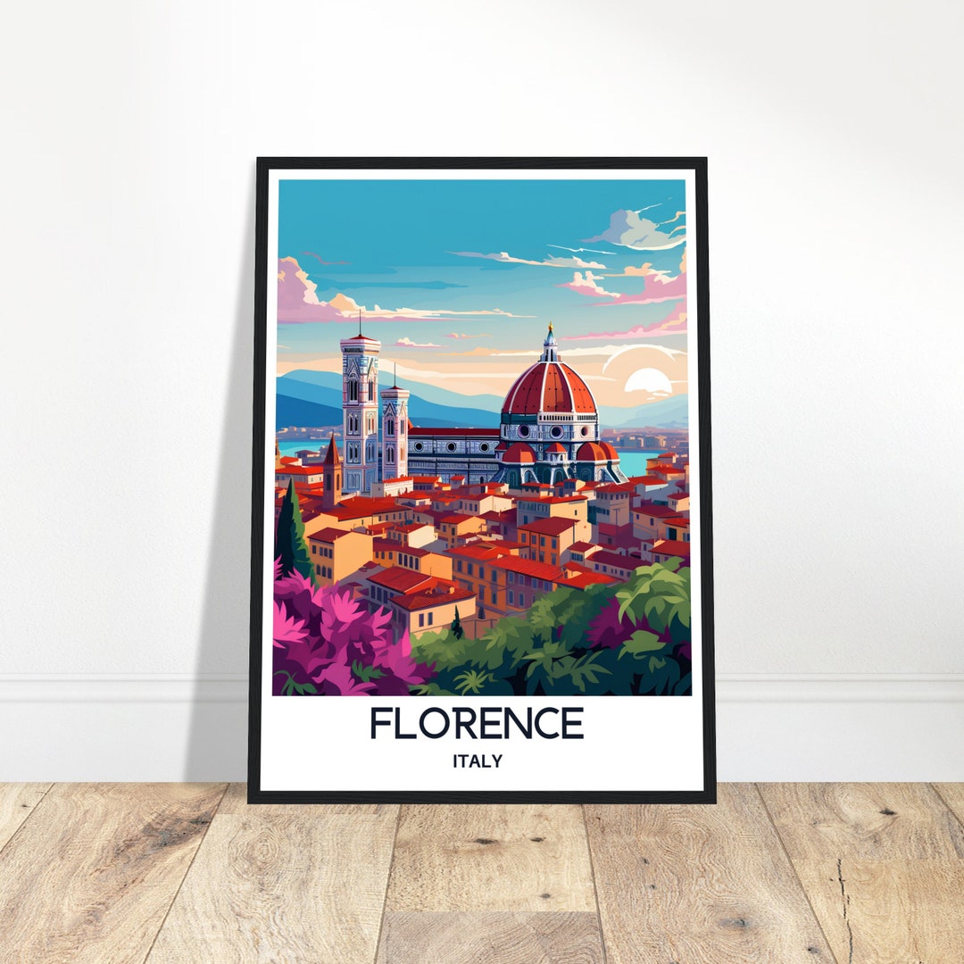 Florence Travel Poster Florence Travel Print Florence Art - Etsy