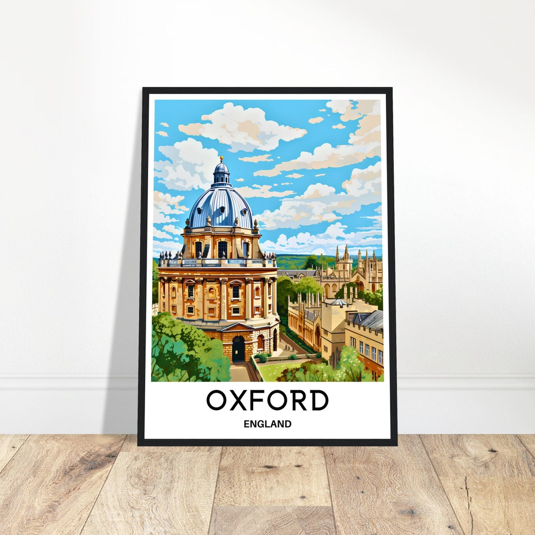 Oxford Travel Print Oxford Poster English Art Print England Lover Gift ...