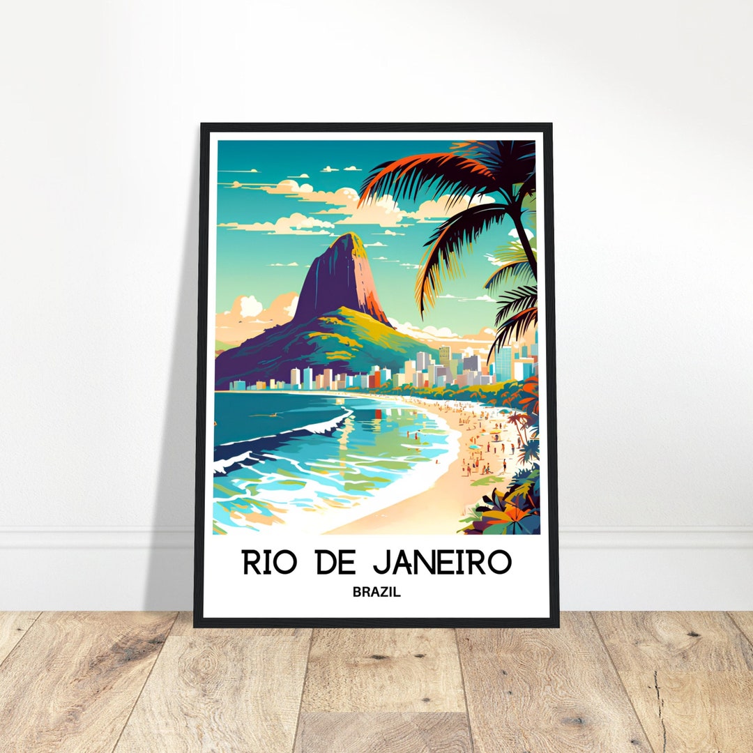 Rio De Janeiro Travel Print Rio De Janeiro Poster Brazilian - Etsy