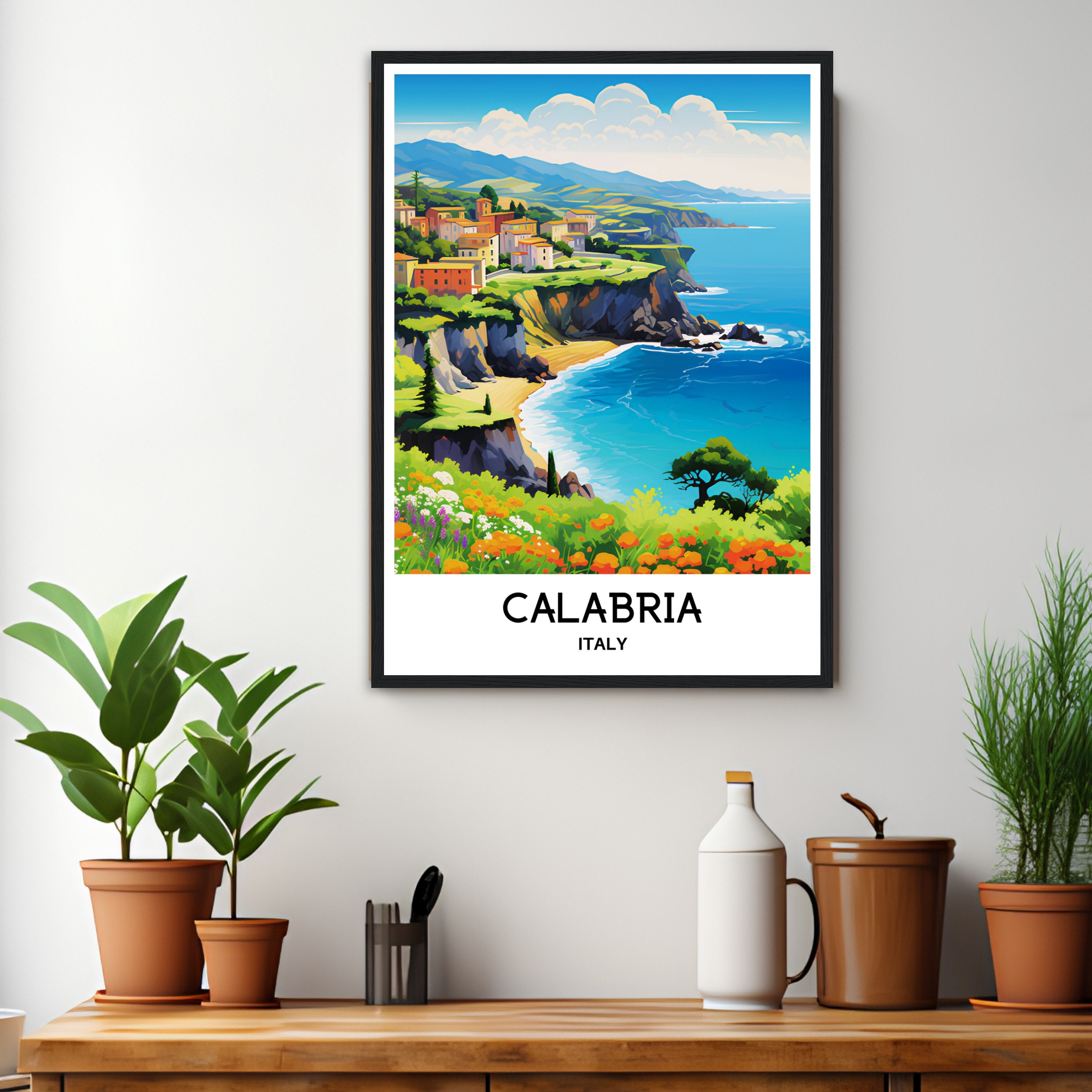 Calabria Travel Print Calabria Poster Italian Art Print Italy - Etsy