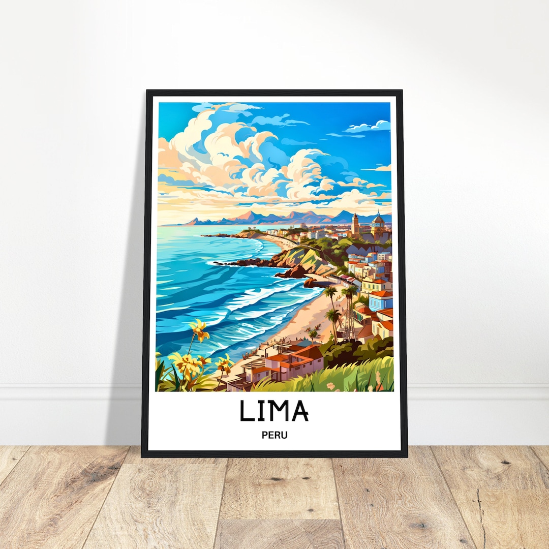 Lima Travel Print Lima Poster Peruvian Art Print Peru Lover Gift Wall ...
