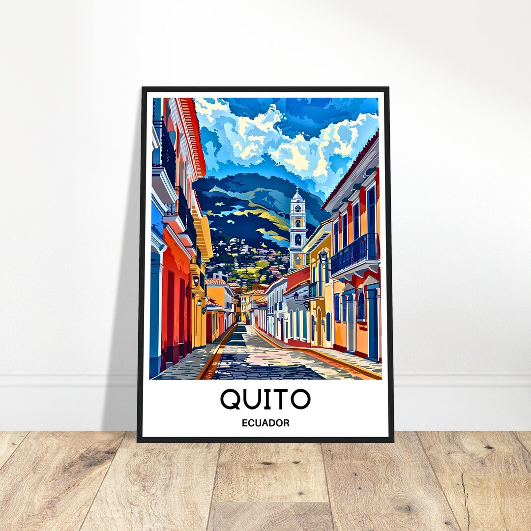 Quito Travel Print Quito Poster Ecuadorian Art Print Ecuador Lover Gift Wall Hanging Art Quito ...