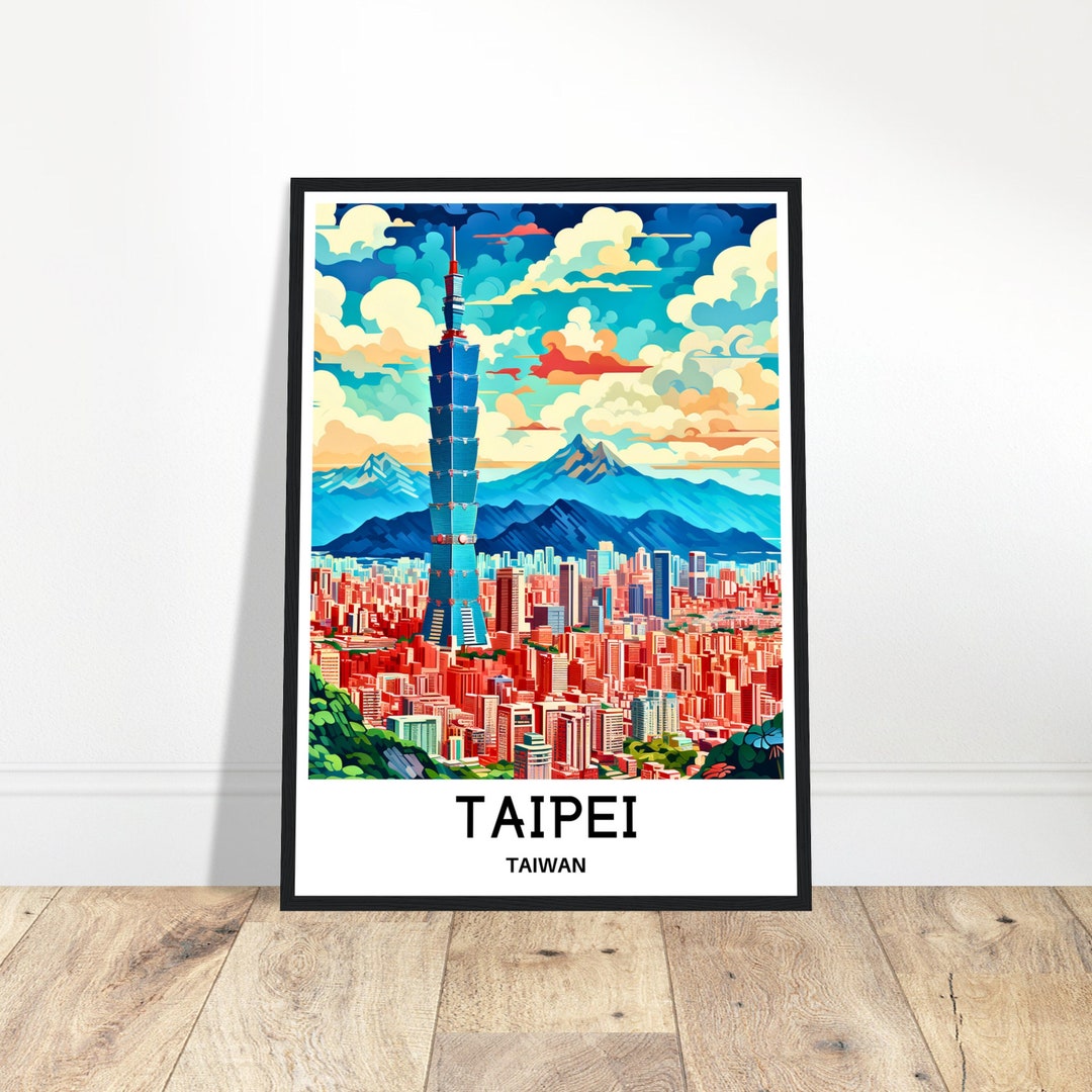 Taipei Travel Print Taipei Poster Asian Art Print Taiwan Lover Gift ...