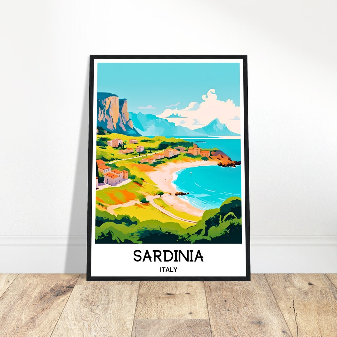 Sardinia Travel Print Italy Poster Italian Art Print Sardinia Island ...