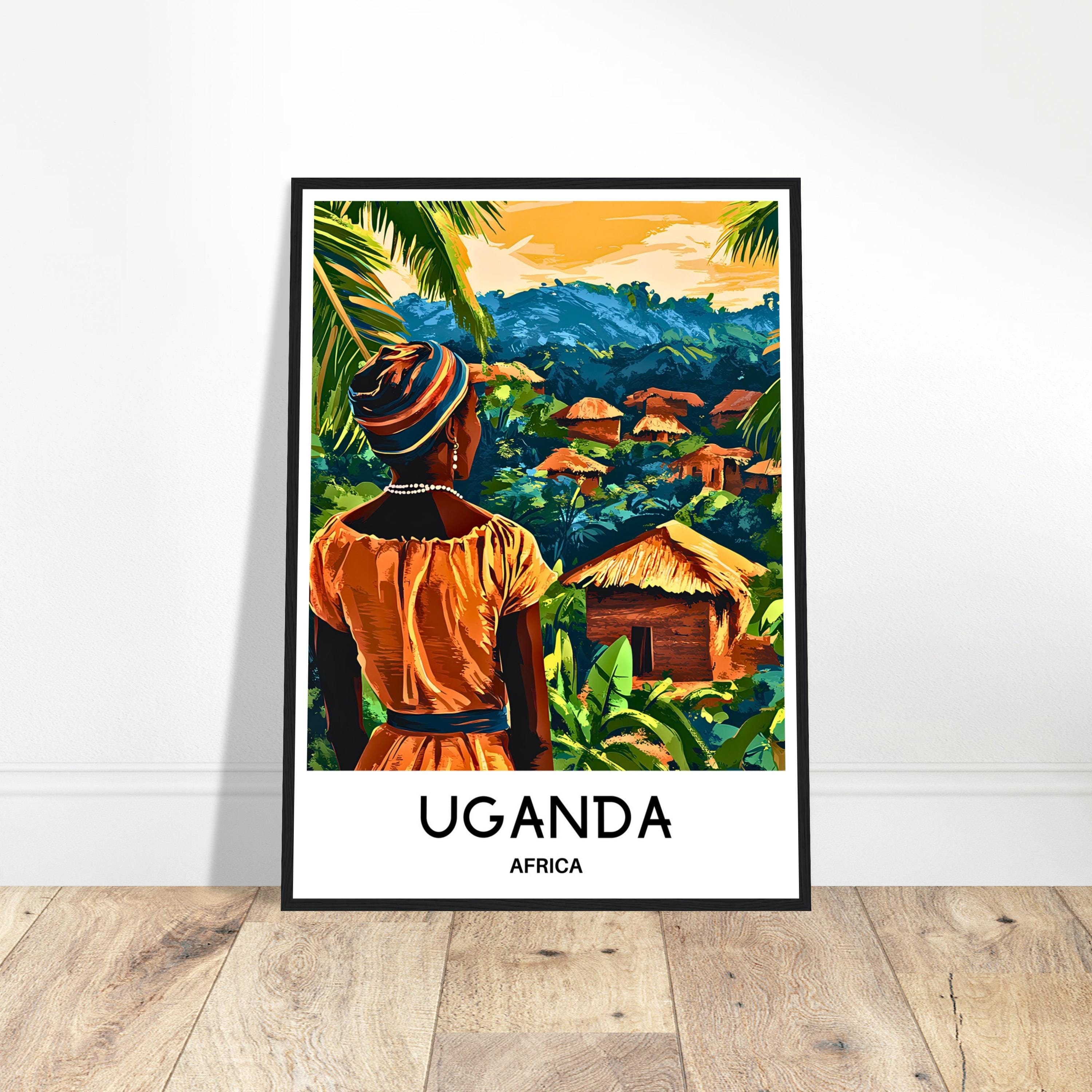 Uganda Travel Print Uganda Poster African Art Print Africa Lover Gift ...